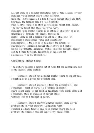 Creating a Marketing Plan An OverviewE x c e r p t | DOCX