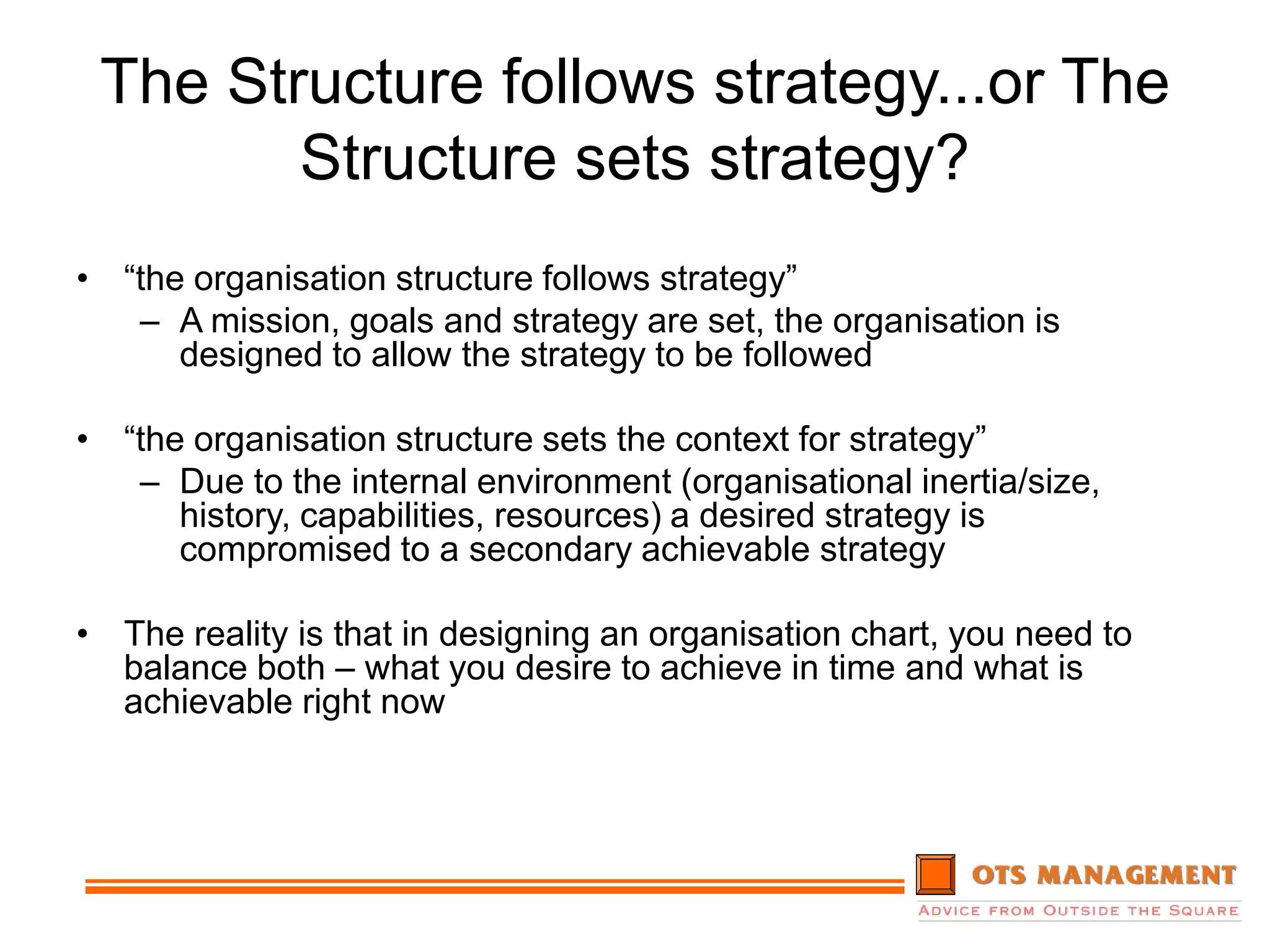 Creating A Mission Oriented Organisation Chart | PPTX