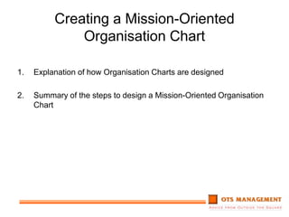 Creating A Mission Oriented Organisation Chart | PPTX