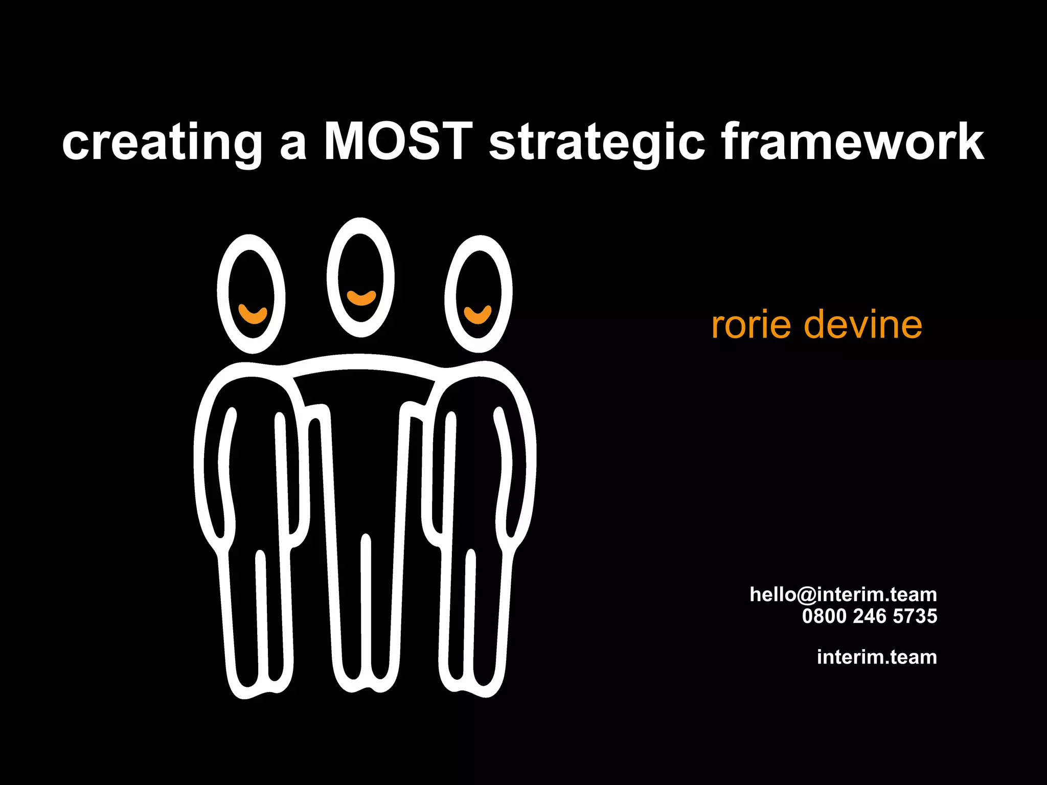 Creating a MOST (Mission Objective Strategy Tactics) strategic ...