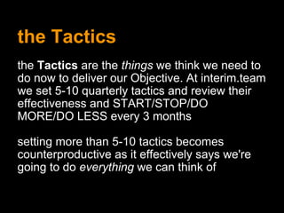 Creating a MOST (Mission Objective Strategy Tactics) strategic ...