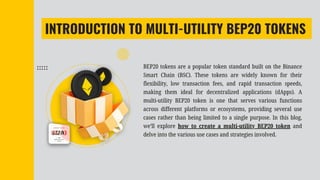 Creating a Multi-Utility BEP20 Token Use Cases and Strategies | PDF