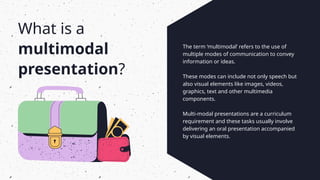 Creating a Multimodal Presentation English Presentation in Black White ...