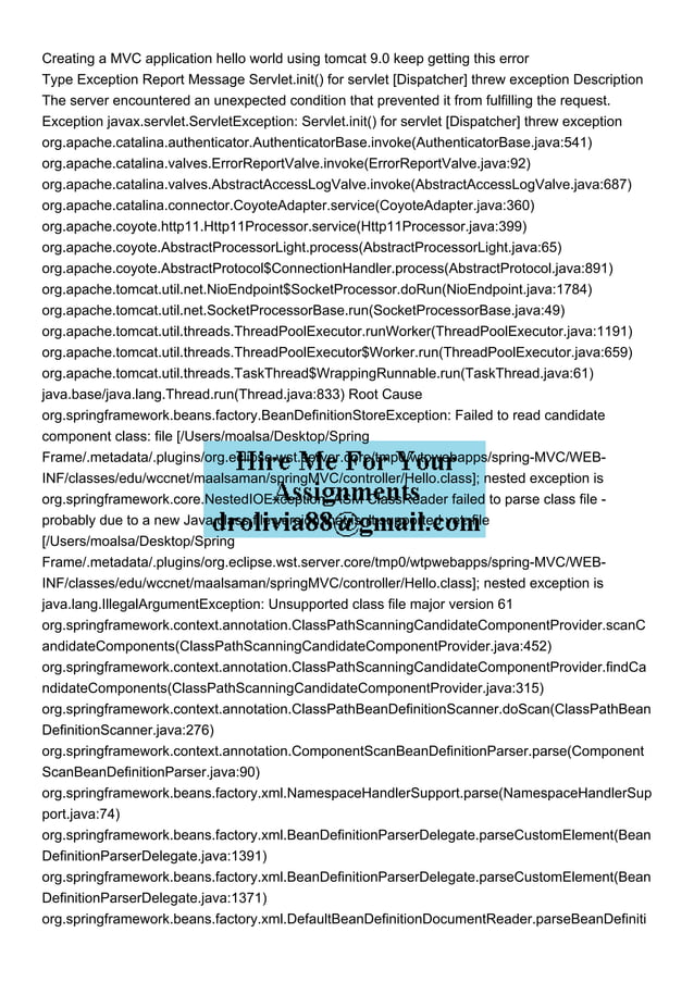 Creating a MVC application hello world using tomcat 90 keep.pdf