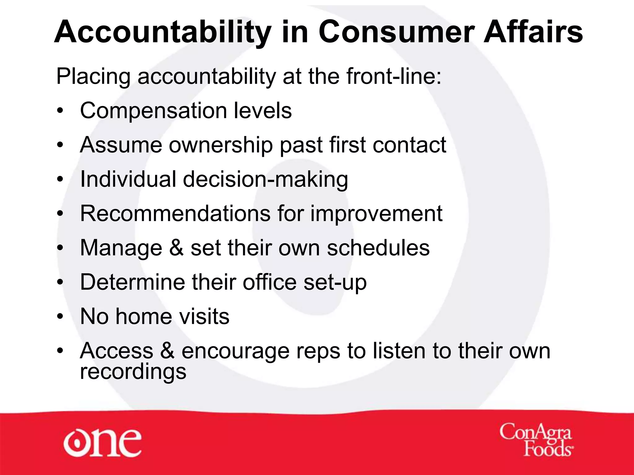 Creating an accountability culture at con agra foods | PPT