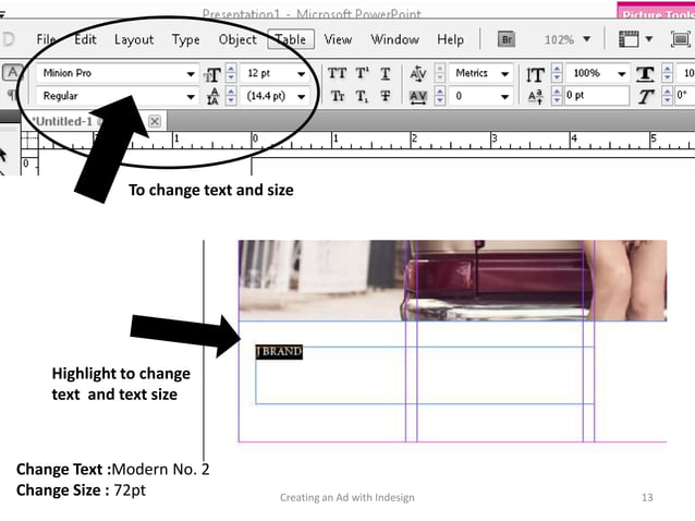 Creating an Magazine ad with Adobe InDesign | PPTX