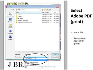 Creating an Magazine ad with Adobe InDesign | PPTX | Desktop Publishing | Computer Software and ...