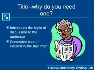 Creating an argument | PPT