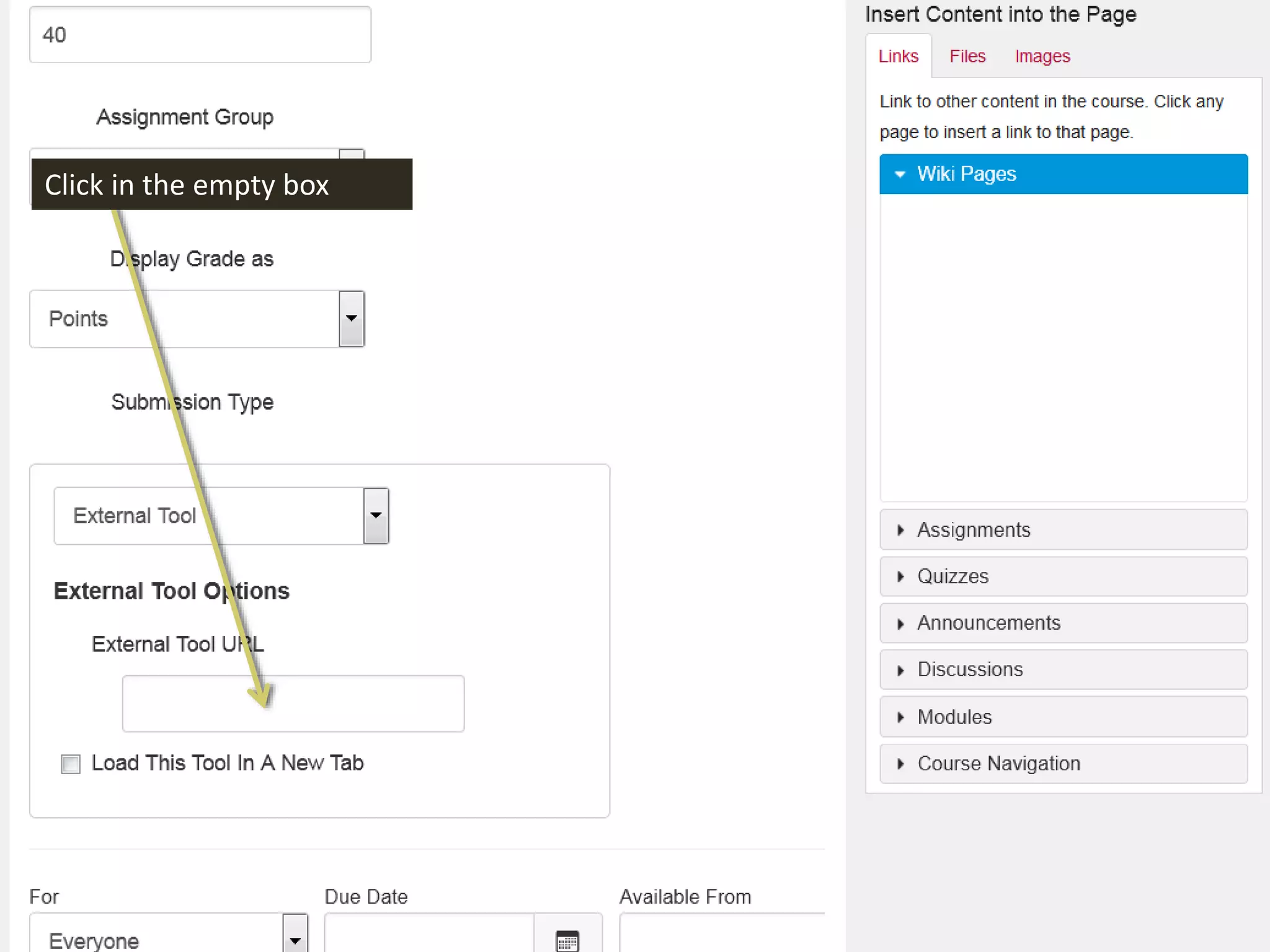 Creating an assignment in canvas | PPT