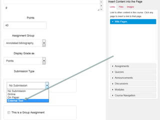Creating an assignment in canvas | PPTX