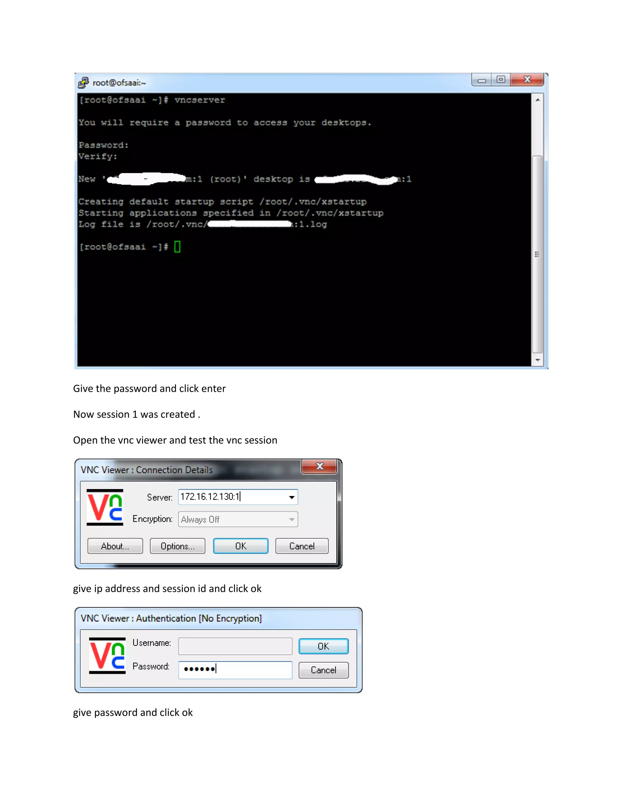 Creating and configuring vnc sessions | PDF