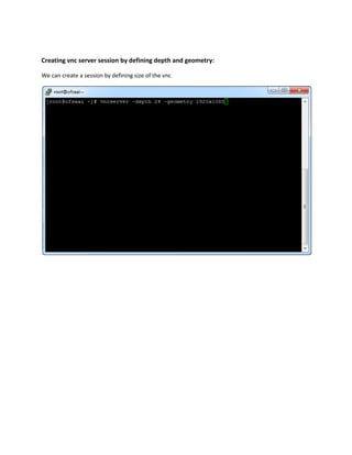 Creating and configuring vnc sessions | PDF