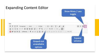 Creating and editing content | PPTX | Desktop Publishing | Computer ...