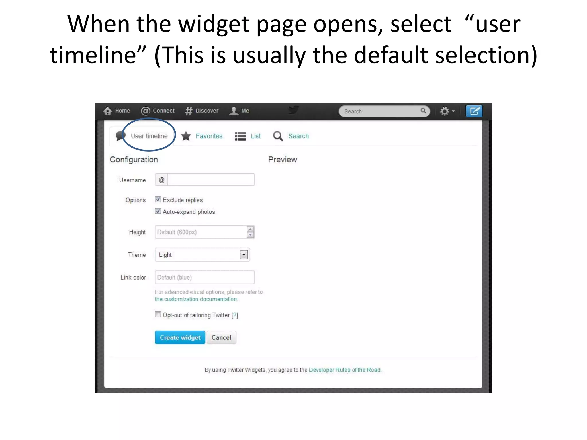 Creating and embedding a twitter widget in blackboard | PPT