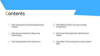 Creating and Explaining Financial Statement Components from Reference ...