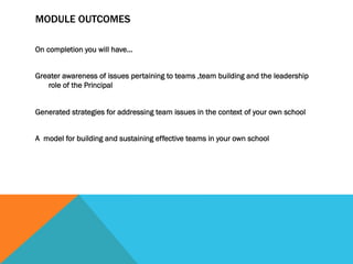 Creating and sustaining effective teams | PDF