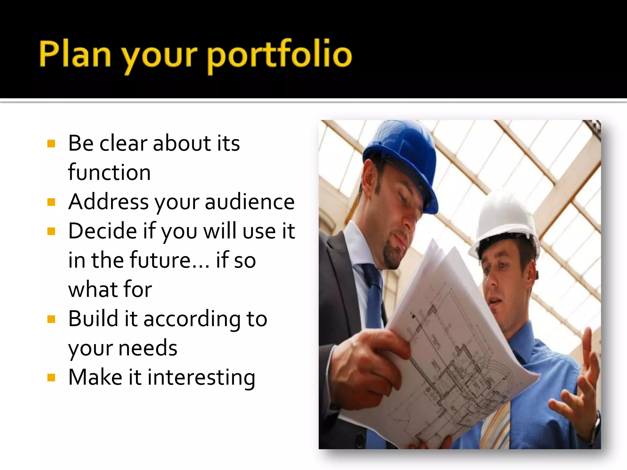 Creating And Using Portfolios | PPT