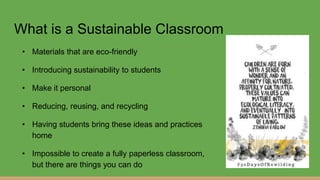 Creating An Eco-Friendly Classroom | PPT