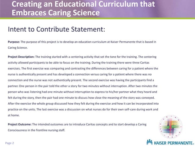 Creating an Educational Curriculum that Embraces Caring Science | PPTX ...