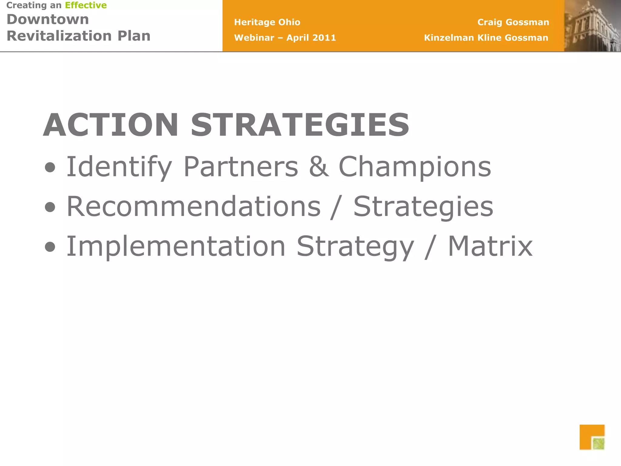 Creating an Effective Downtown Revitalization Plan | PPTX