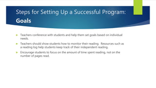 Creating an Effective Independent Reading Program | PPTX