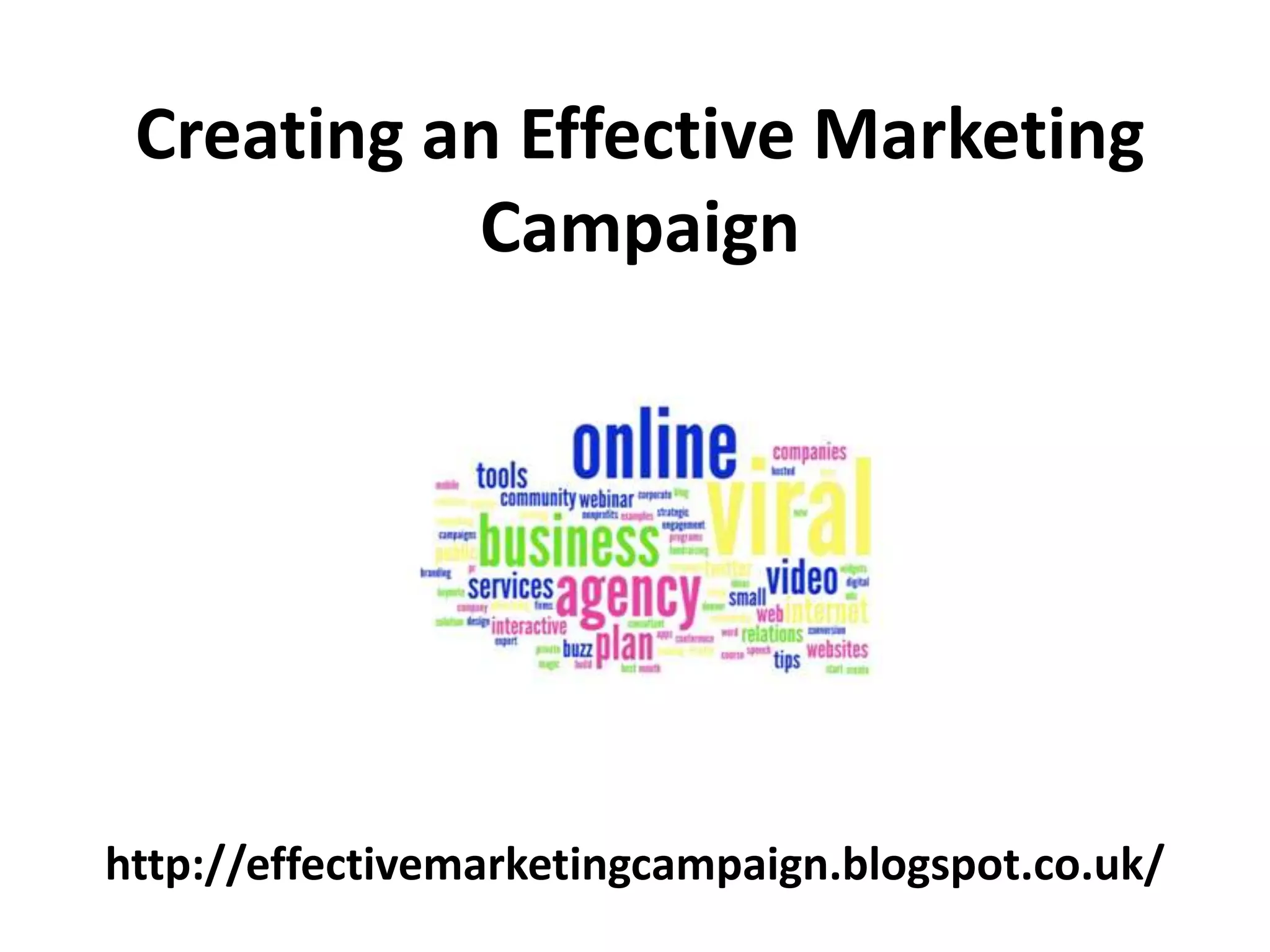 Creating an Effective Marketing Campaign | PPT