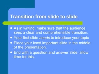 Creating an effective power point presentation | PPT