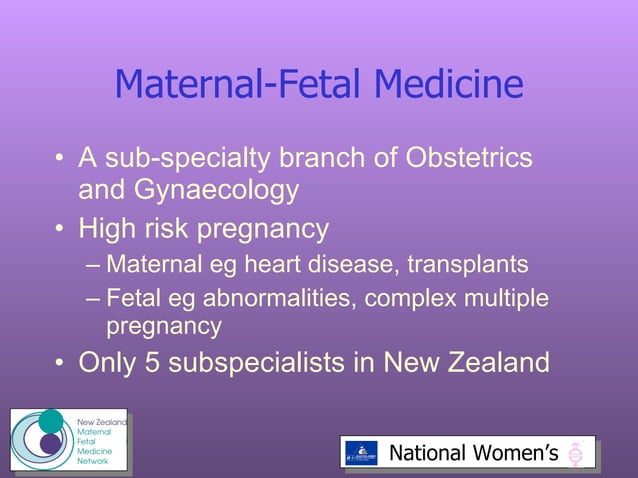 Creating an Electronic National Maternal-Fetal Medicine Network | PPT ...
