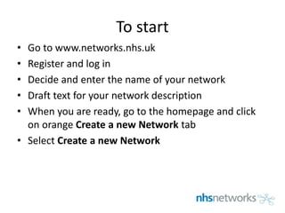 Creating a new network | PPTX | Internet | Computing