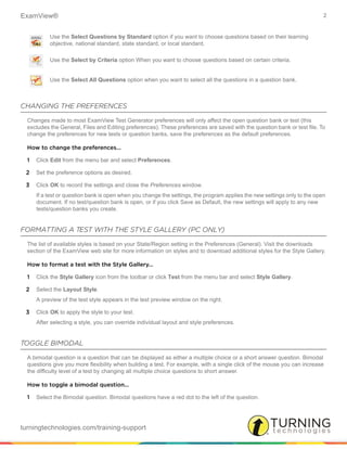 Creating an examview test with quicktest wizard | PDF