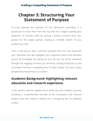 Creating a Compelling Statement of Purpose for Grad School.pdf ...