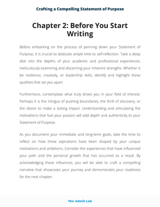 Creating a Compelling Statement of Purpose for Grad School.pdf ...