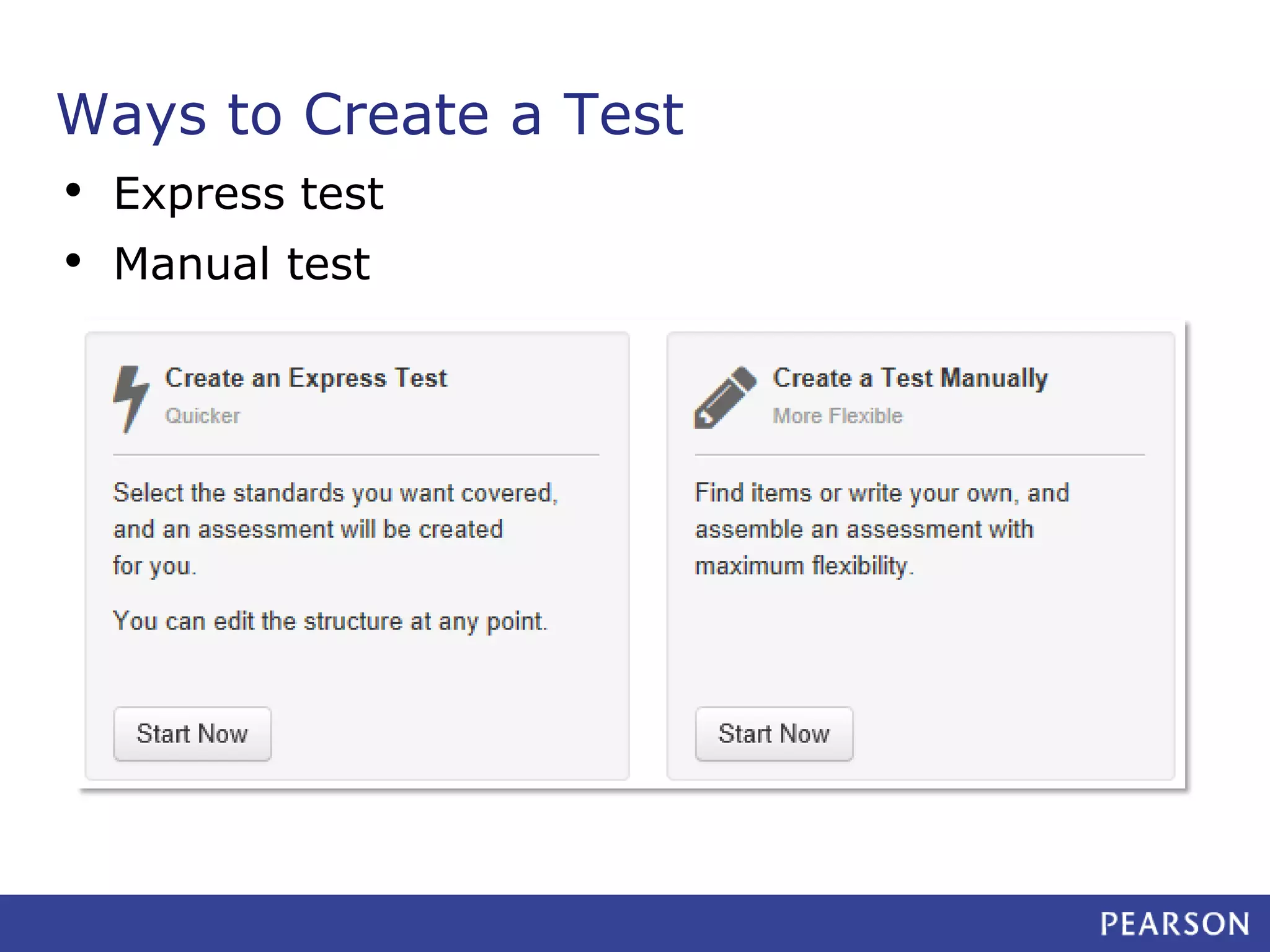 Creating an express test | PPT