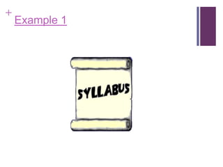 Creating an interactive syllabus | PPT