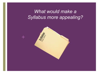 Creating an interactive syllabus | PPT