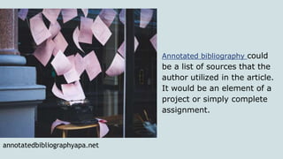 Creating Annotated Bibliography: Is It Useful? | PPTX | Science
