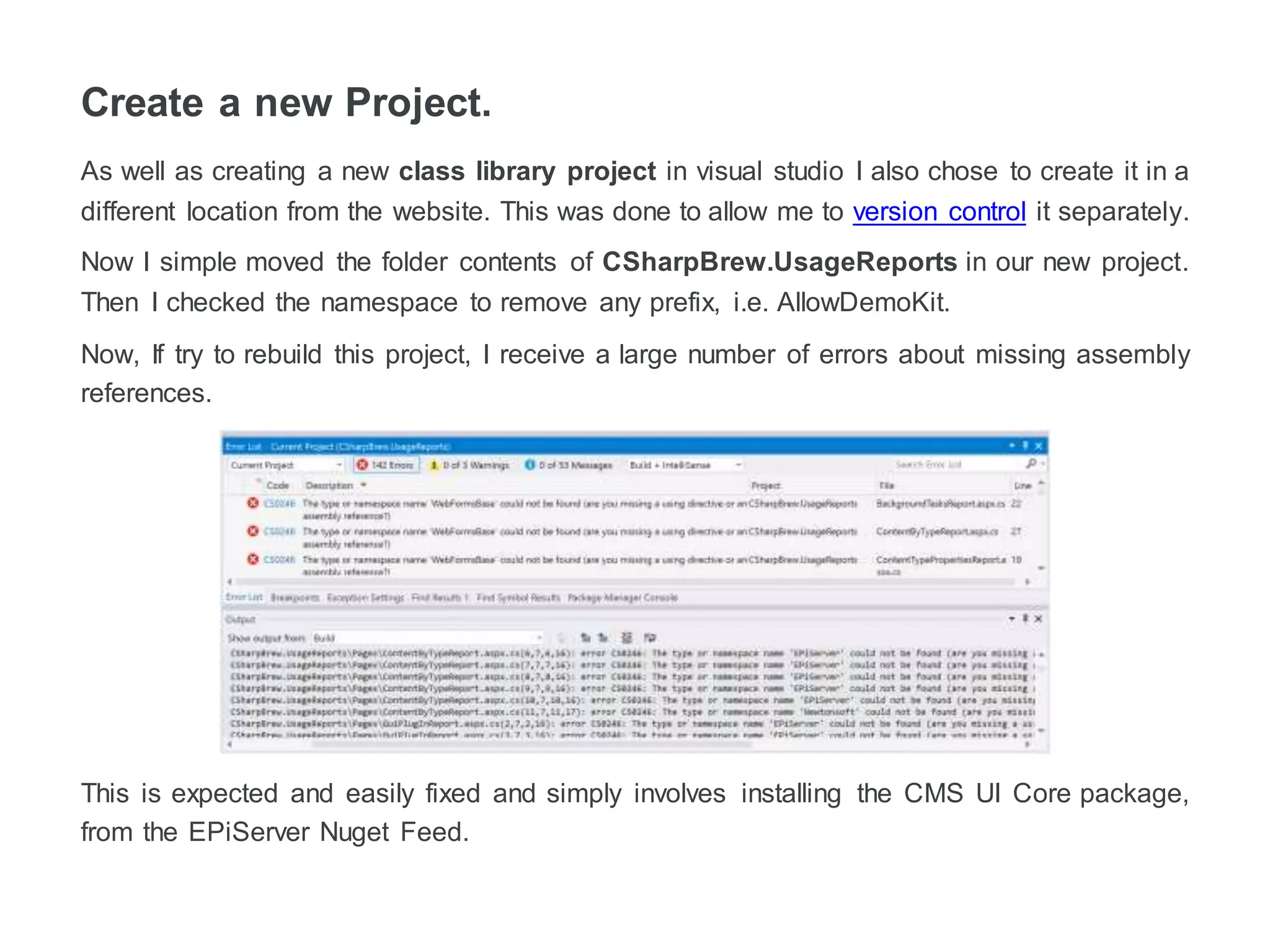 Creating an nuget package for EPiServer | PPT