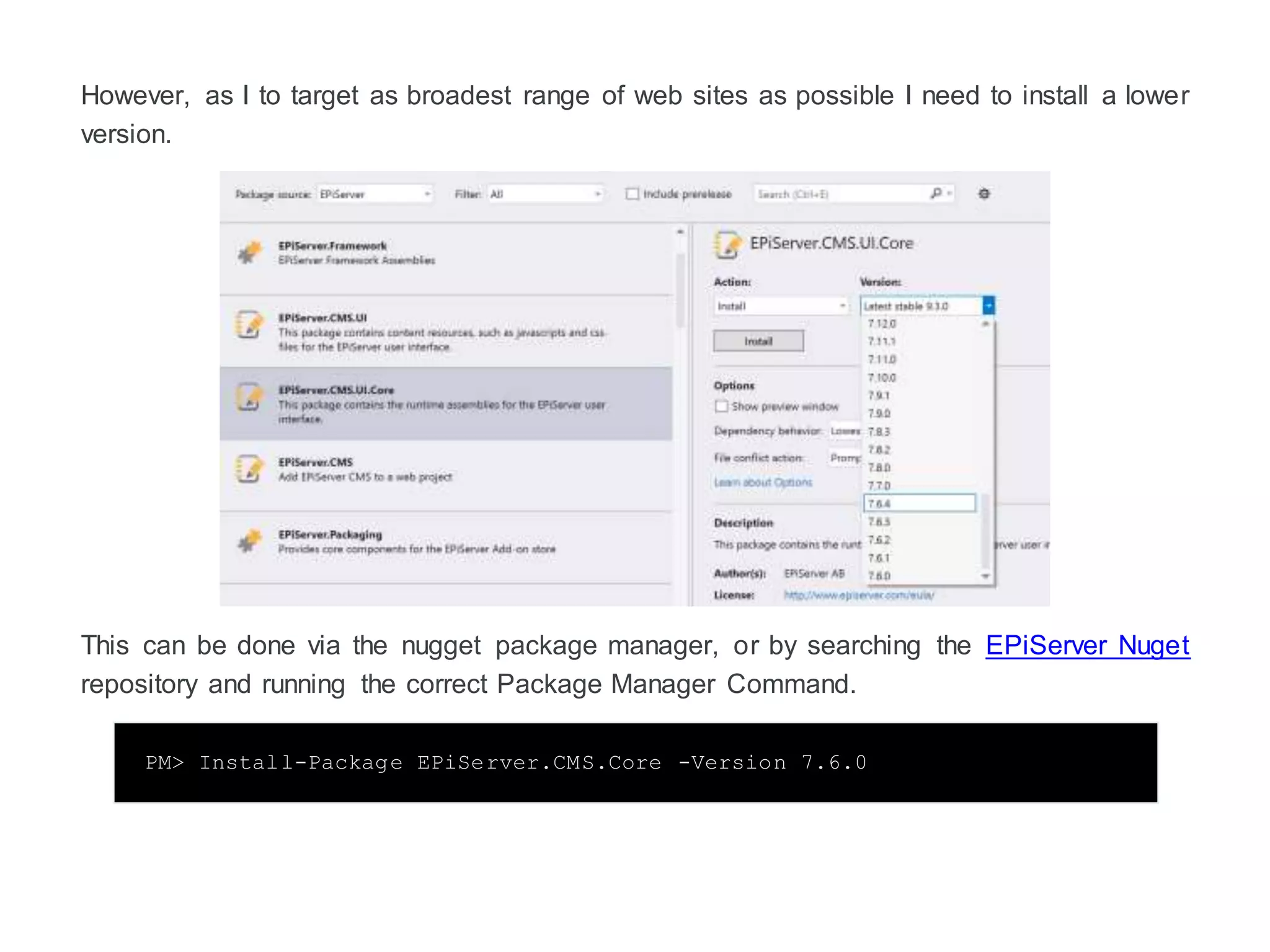Creating an nuget package for EPiServer | PPT