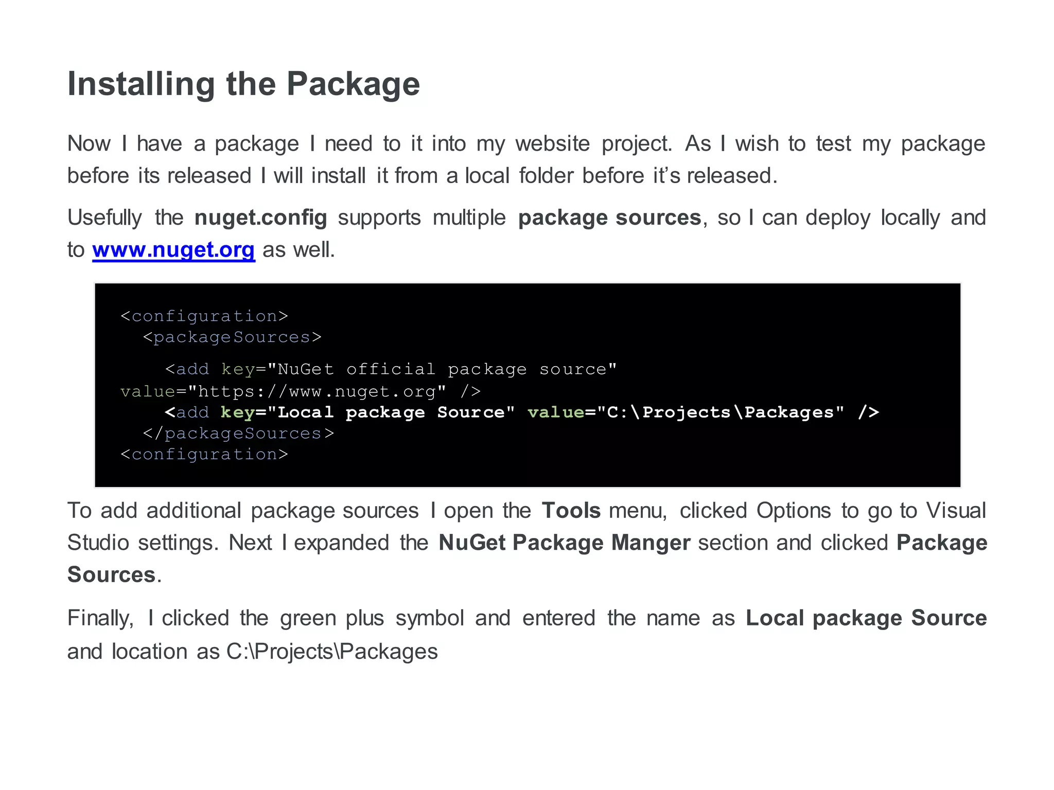 Creating an nuget package for EPiServer | PPT