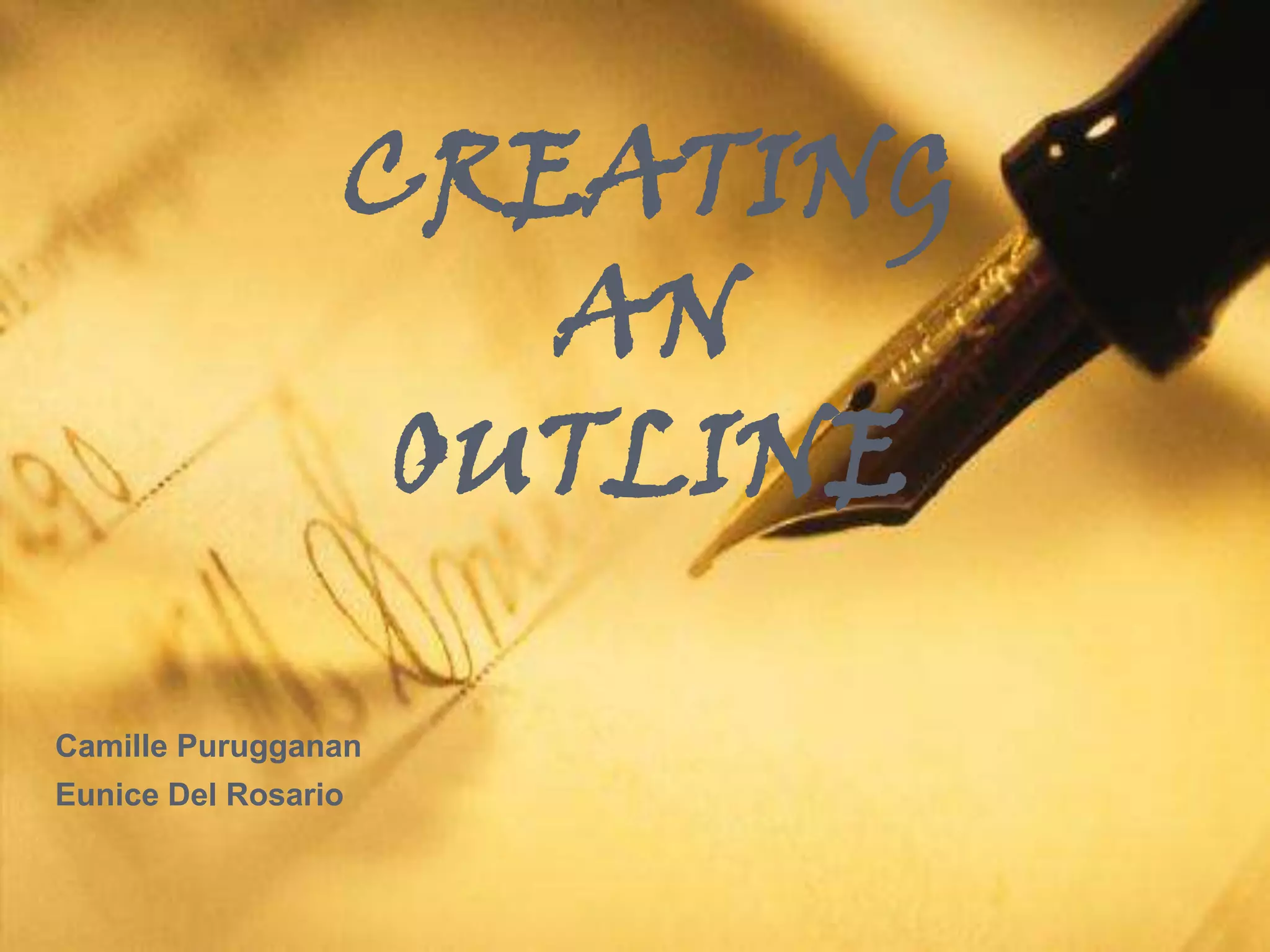 Creating an outline | PPTX