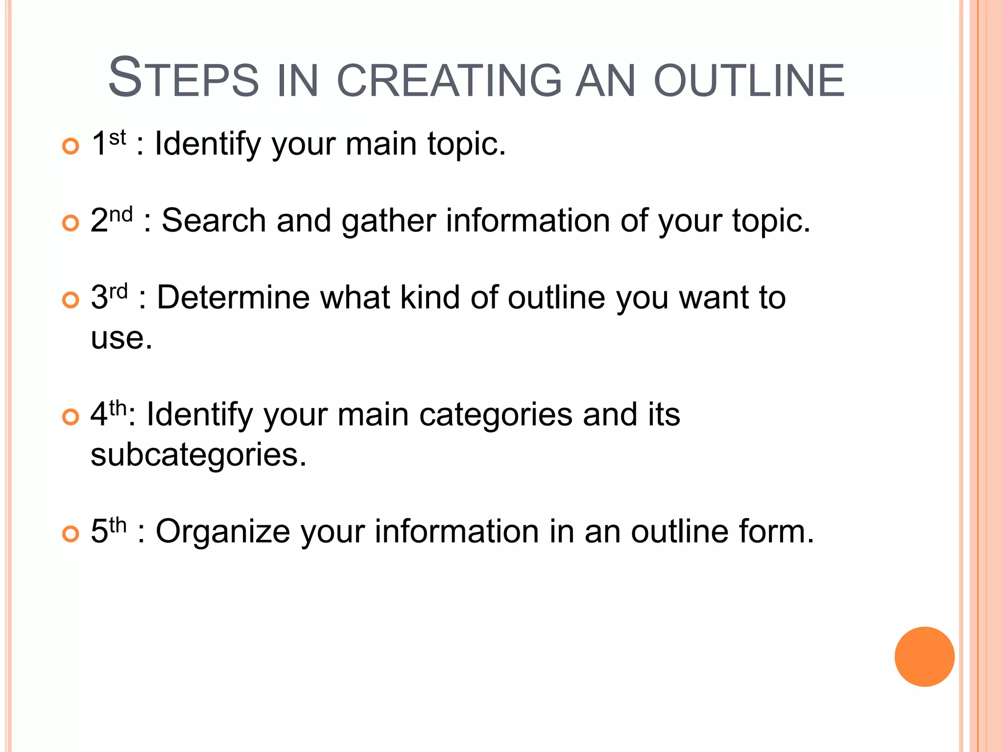 Creating an outline | PPTX