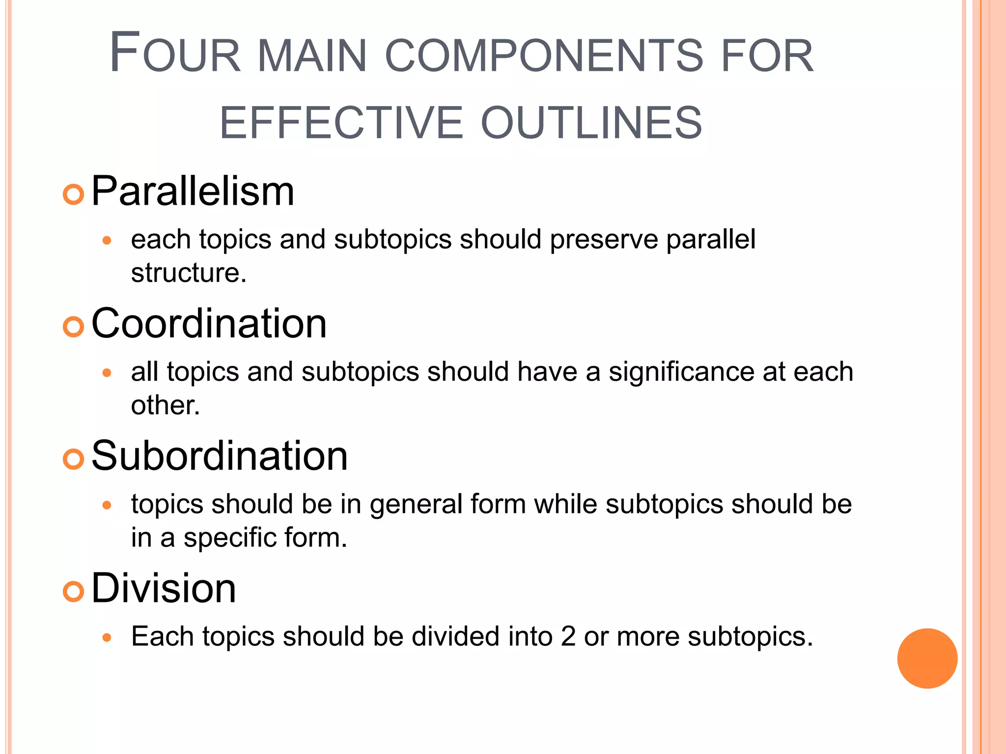 Creating an outline | PPTX