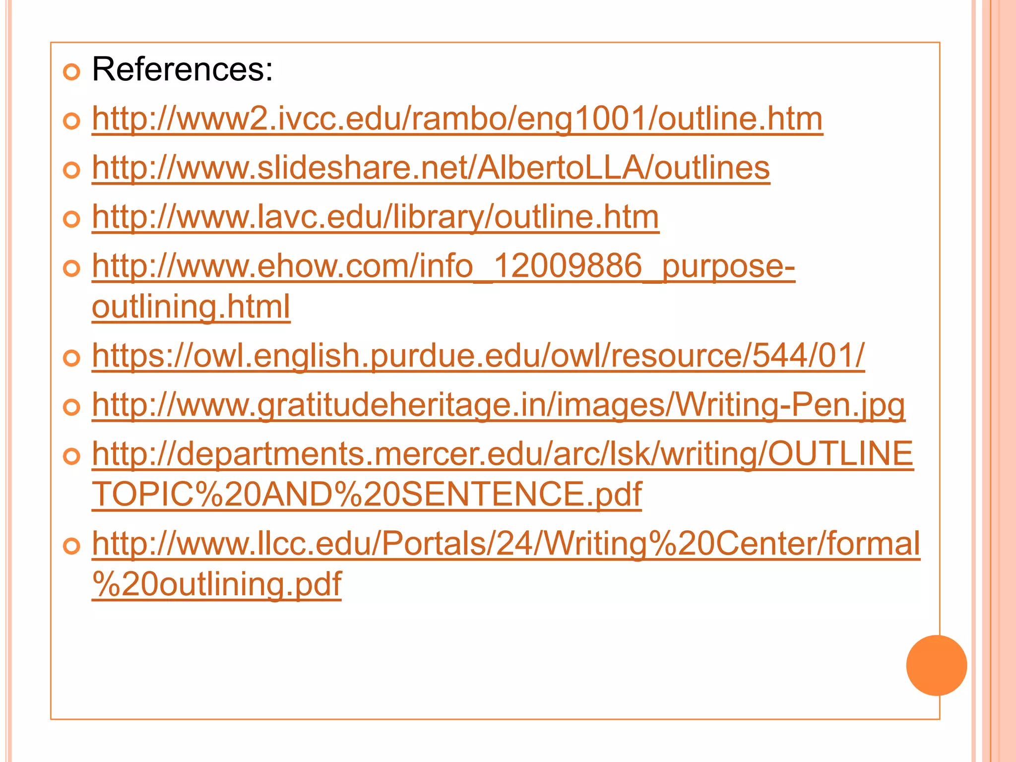 Creating an outline | PPTX