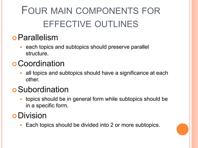 Creating an outline | PPTX