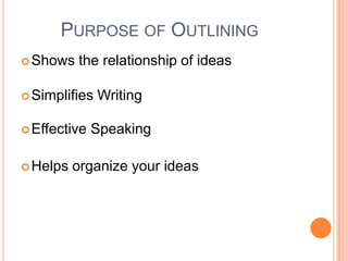 Creating an outline | PPTX