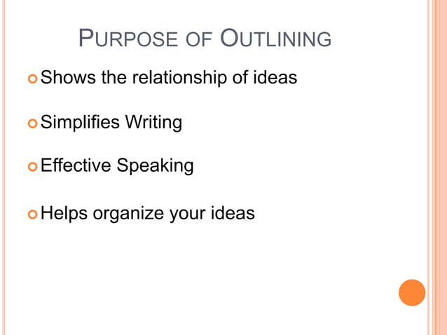 Creating an outline | PPTX