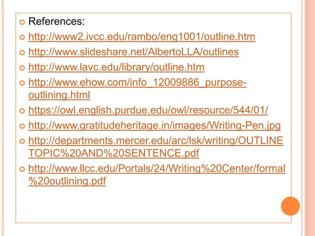 Creating an outline | PPTX