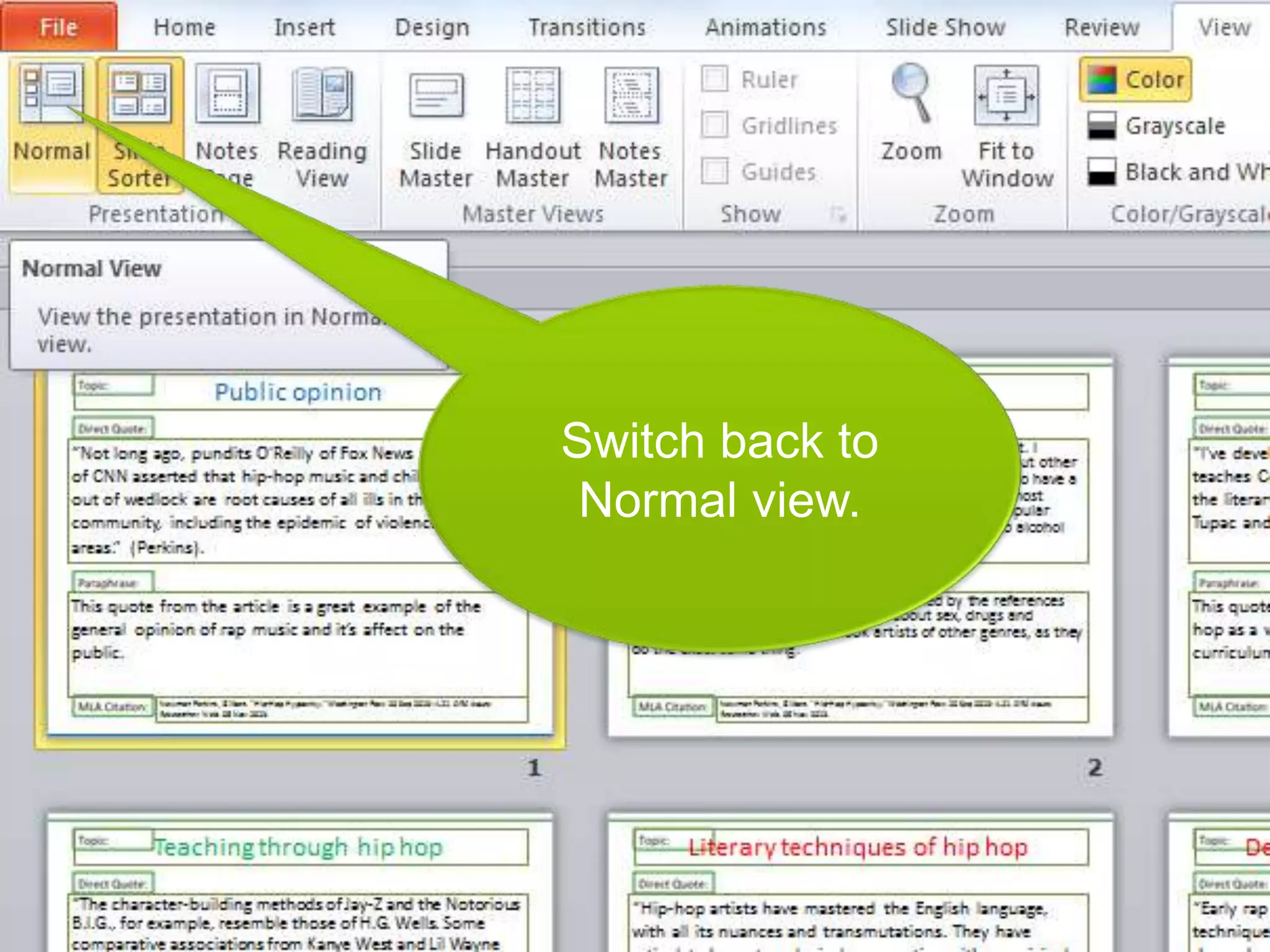 Creating an outline.tutorial | PPT