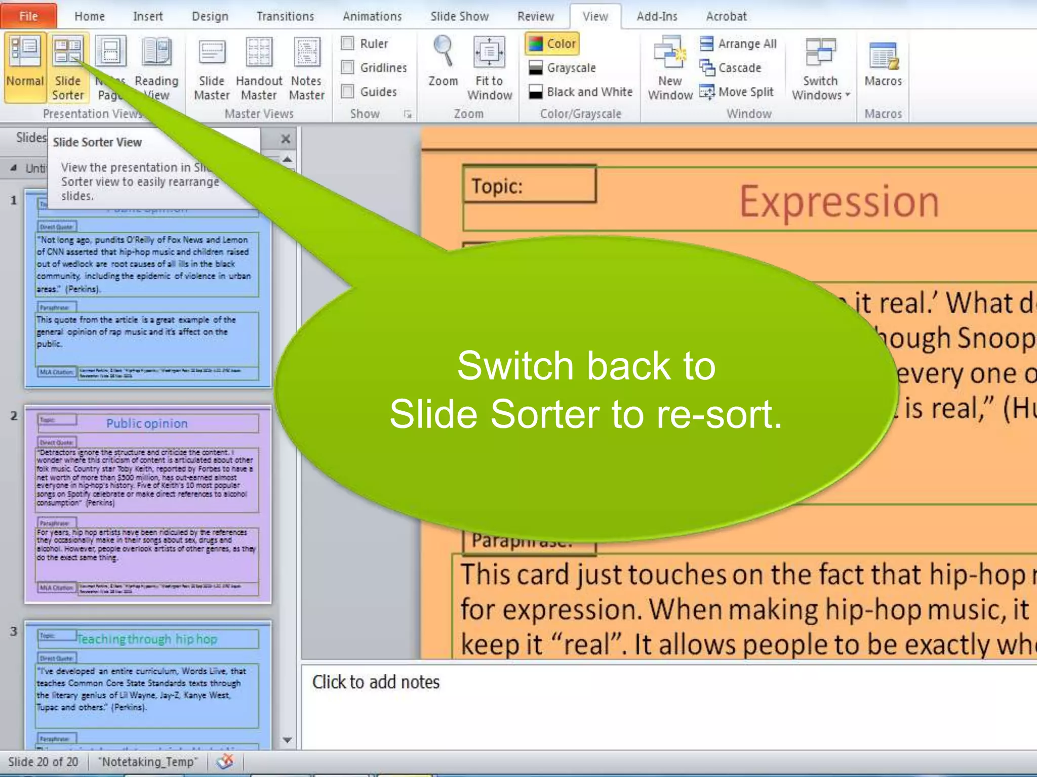 Creating an outline.tutorial | PPT