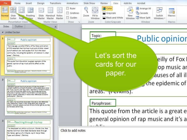Creating an outline.tutorial | PPT